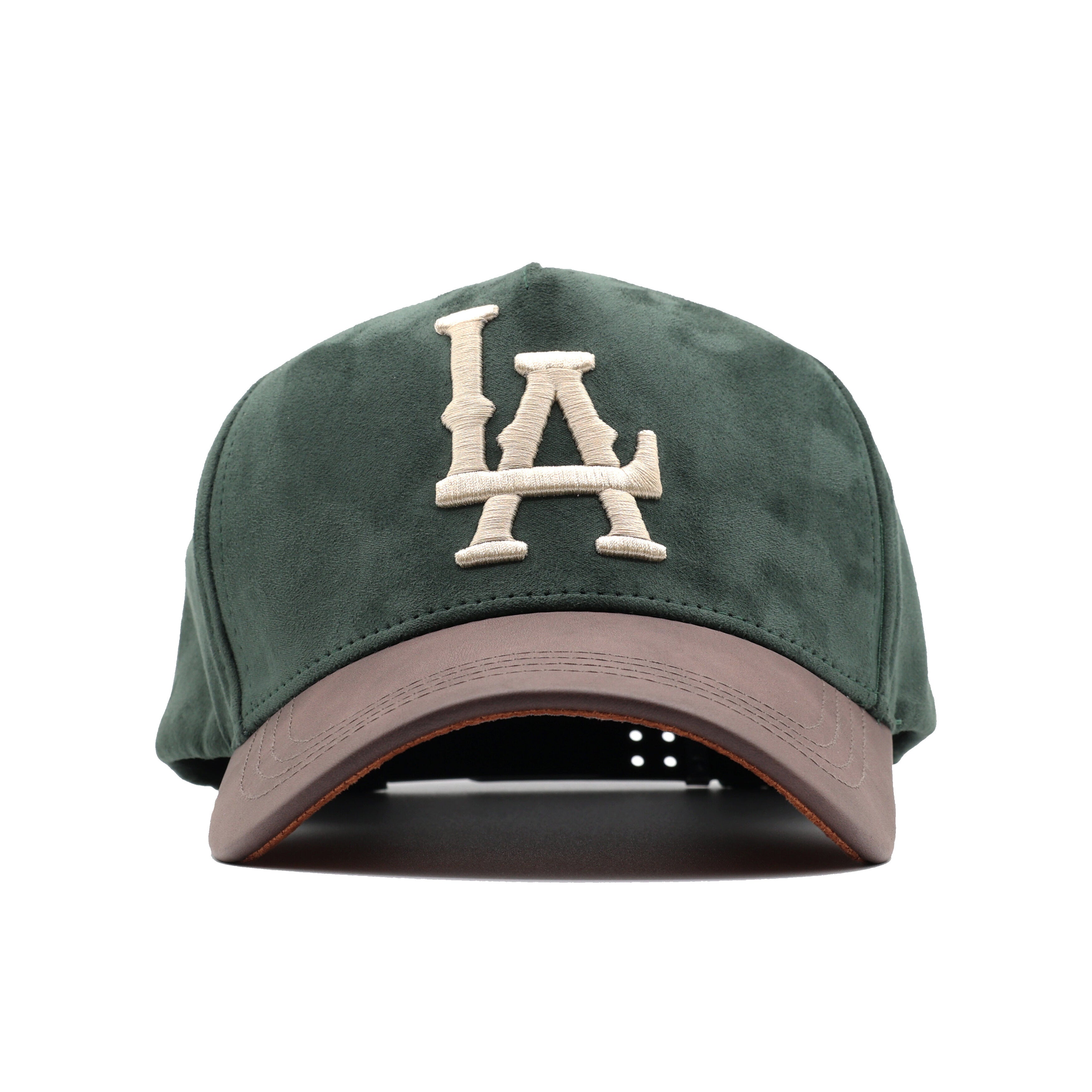HONKER CLUB LA HAT - GREEN/BROWN LEATHER BRIM – Honker Co.